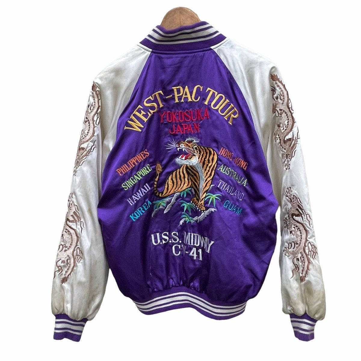 Vintage 💥WEST PAC SUKAJAN SOUVENIR DRAGON EMBROIDERED JACKET | Grailed