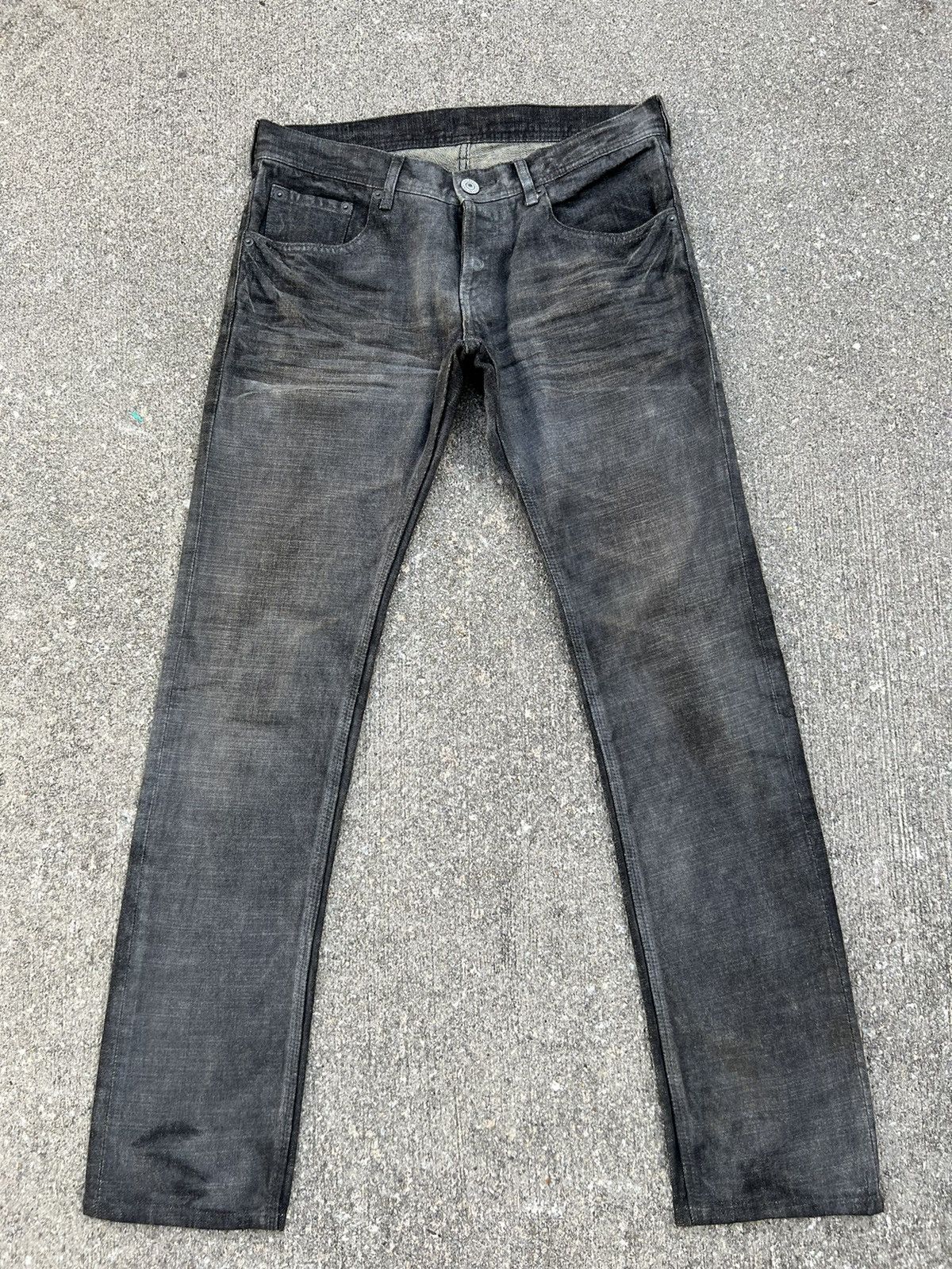 Designer × Japanese Brand Vintage EDGE RUPERT Japan Waxed Denim Black ...
