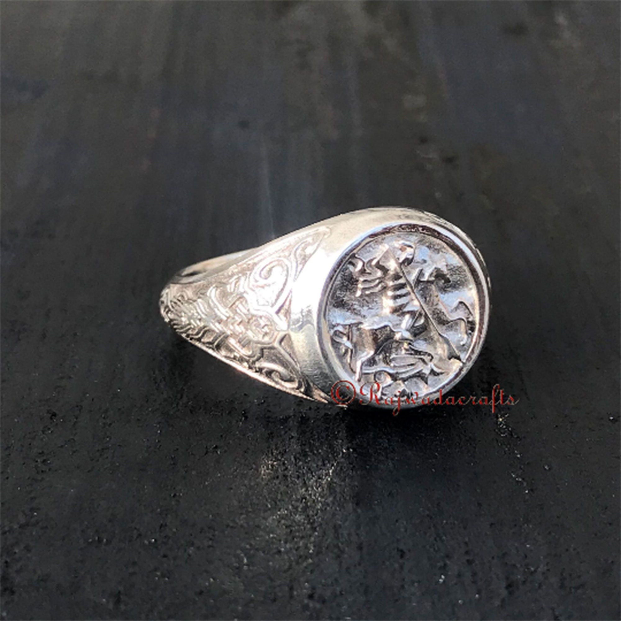 Handmade Sovereign Silver Ring, 925 Sterling Silver, Signet Ring | Grailed