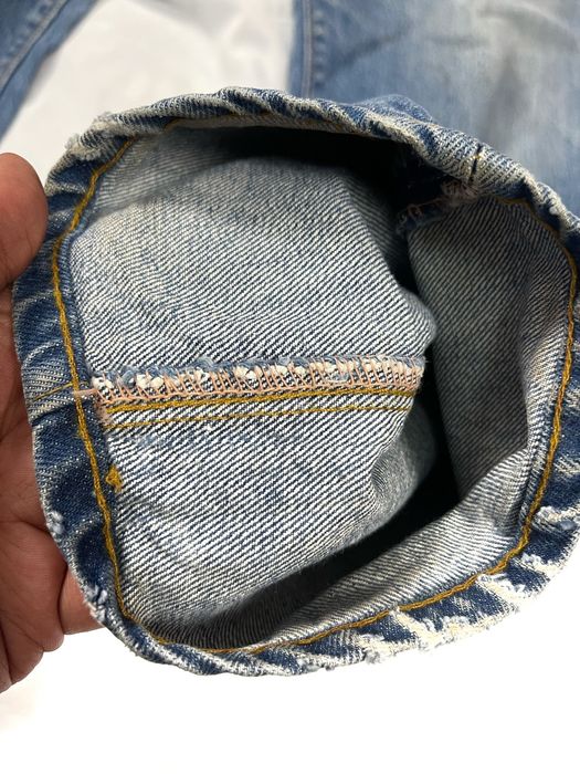 Vintage Vintage 80s Levis 505-0217 Black bar tack faded denim jeans ...