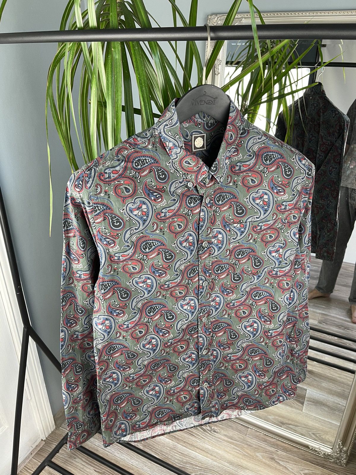 Pretty Green Pretty Green Slim Fit Overprint Shirt Long Sleeve | Grailed