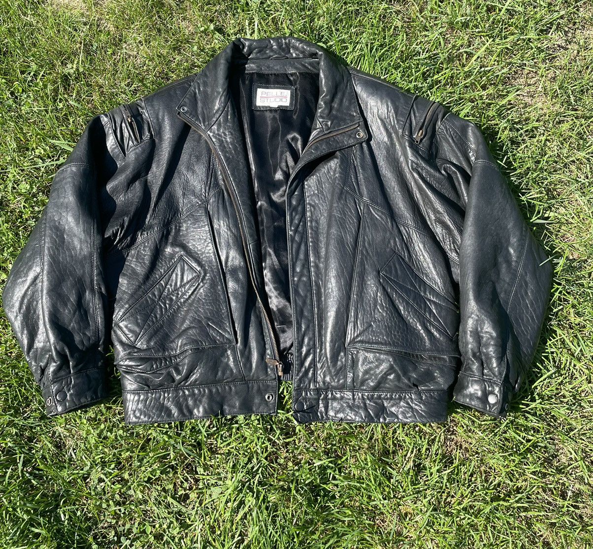 Pelle Pelle × Vintage 90's Pelle Studio leather jacket biker harley ...
