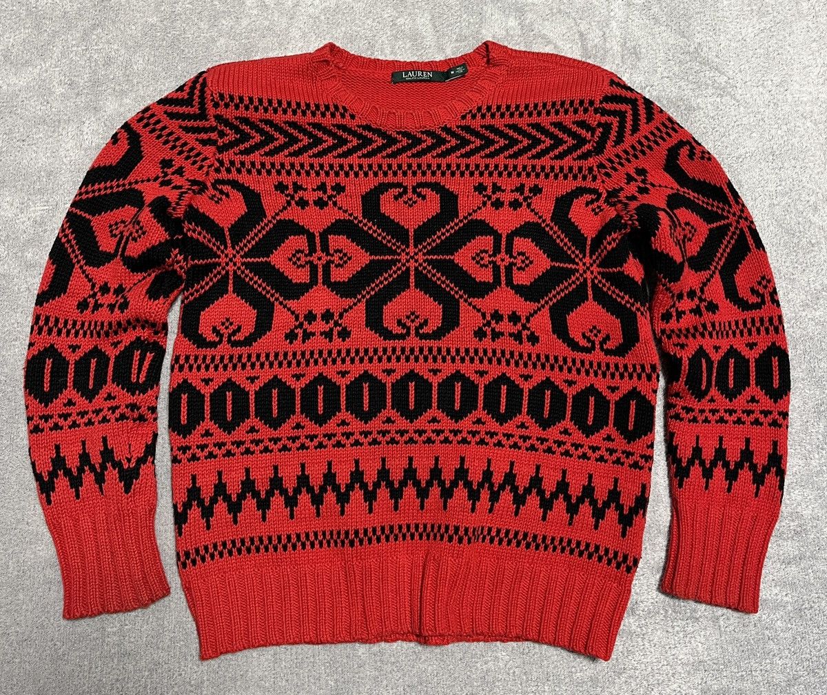 Polo Ralph Lauren RL Hand Knitted Patterns Sweater | Grailed