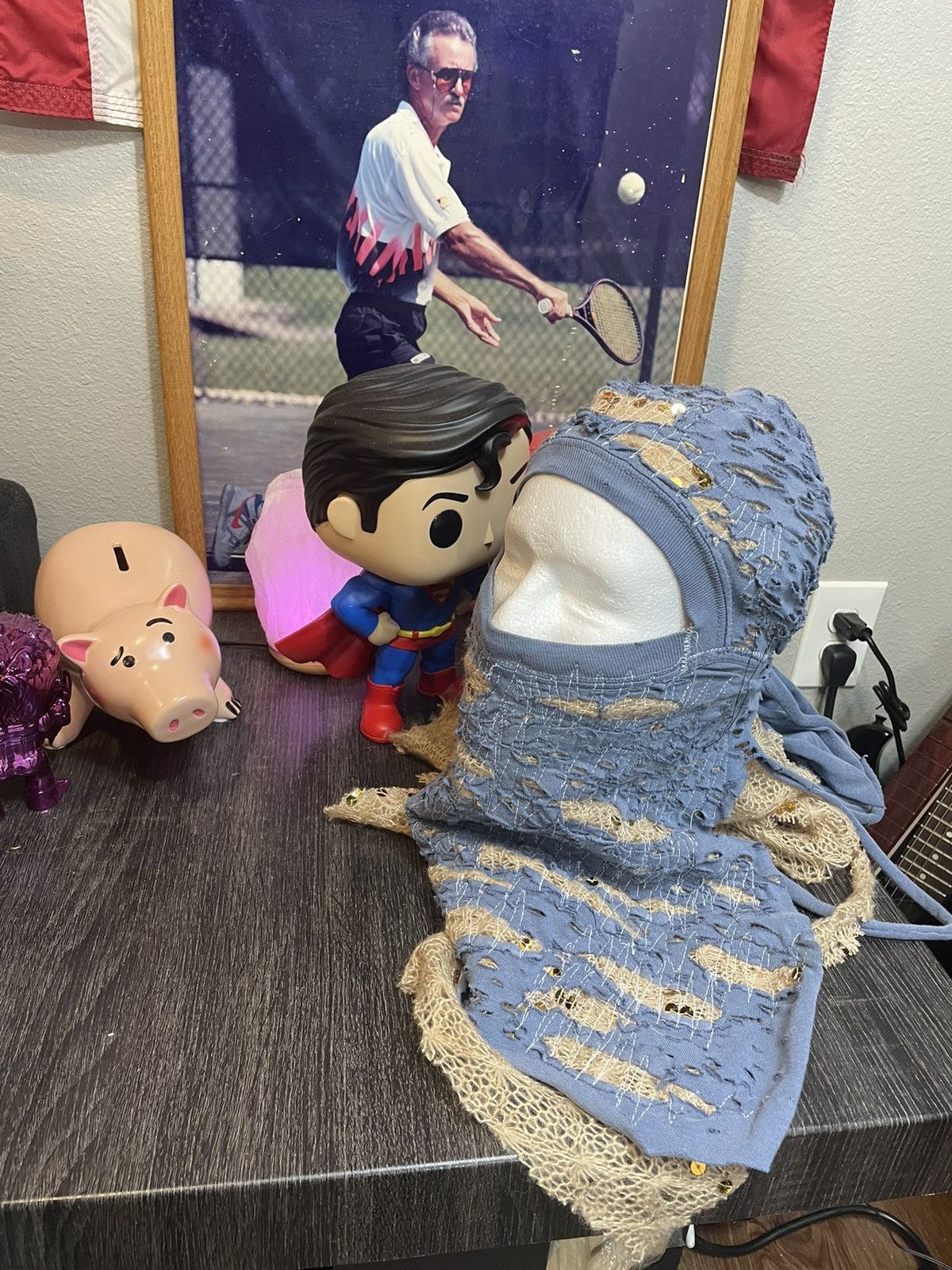 Handmade Blue Sequin Scab Mask by Howcole | Grailed