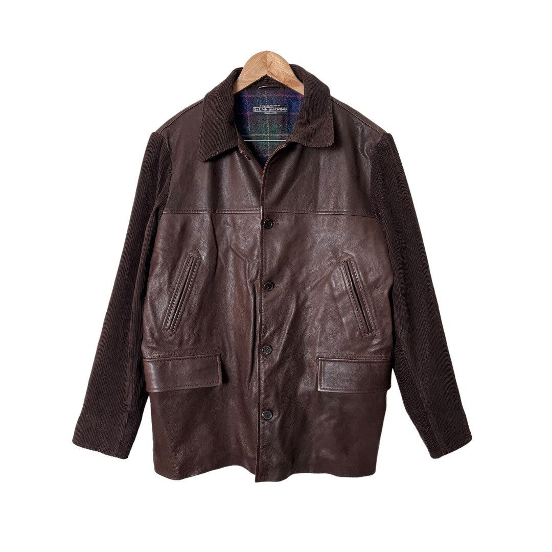American Classics J. Peterman Canadian Work Jacket Brown Leather ...