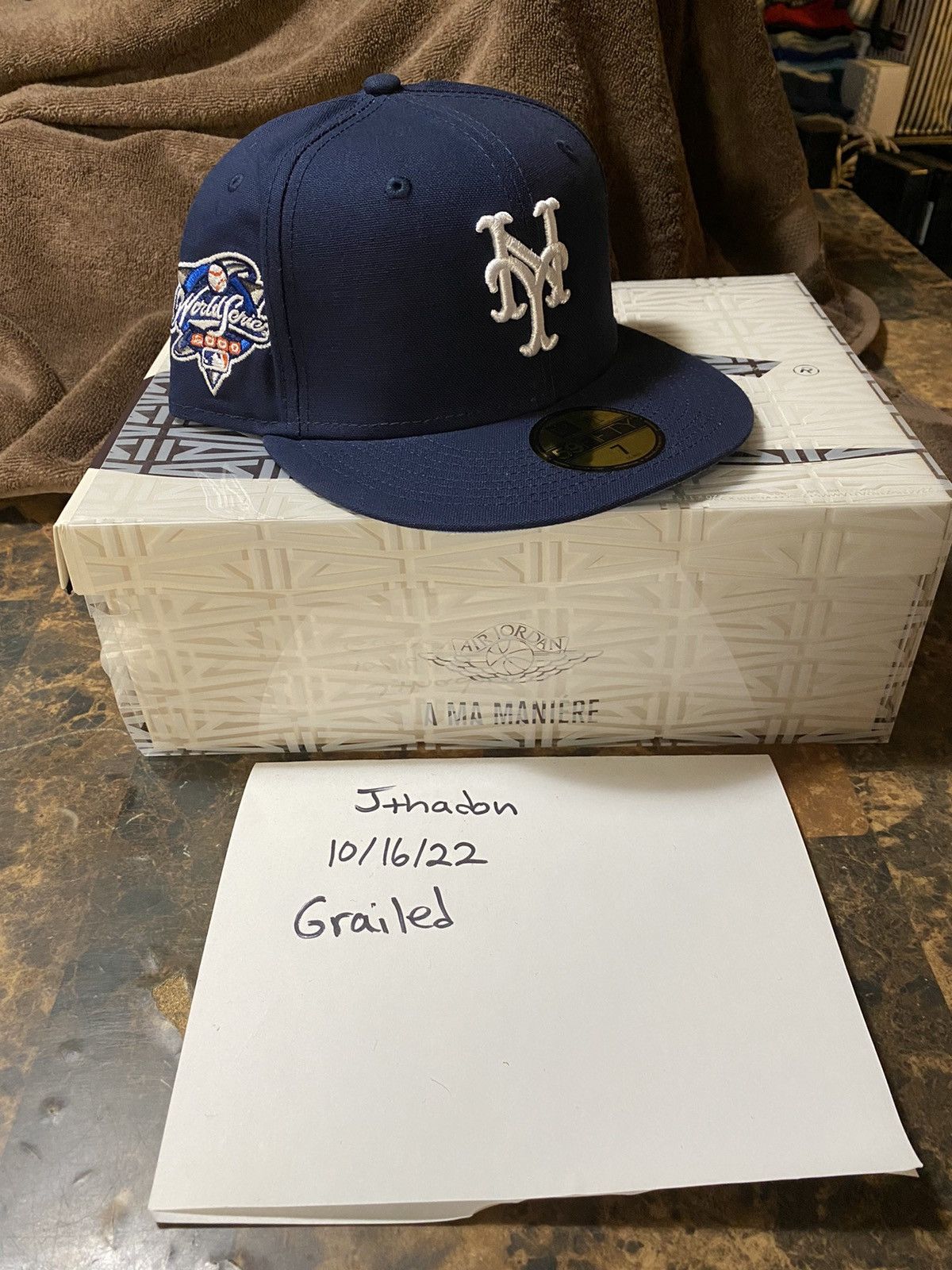 New Era New York Mets New Era 59fifty hat size 7 navy blue new | Grailed