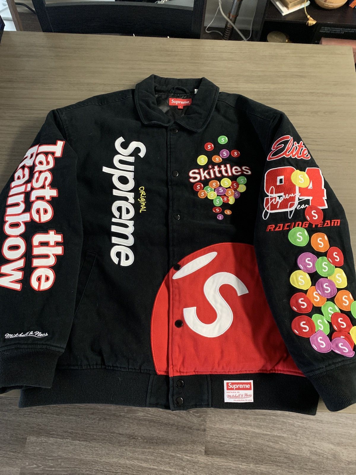 Mitchell & Ness × Supreme Supreme Mitchell & Ness Skittles Jacket | Grailed