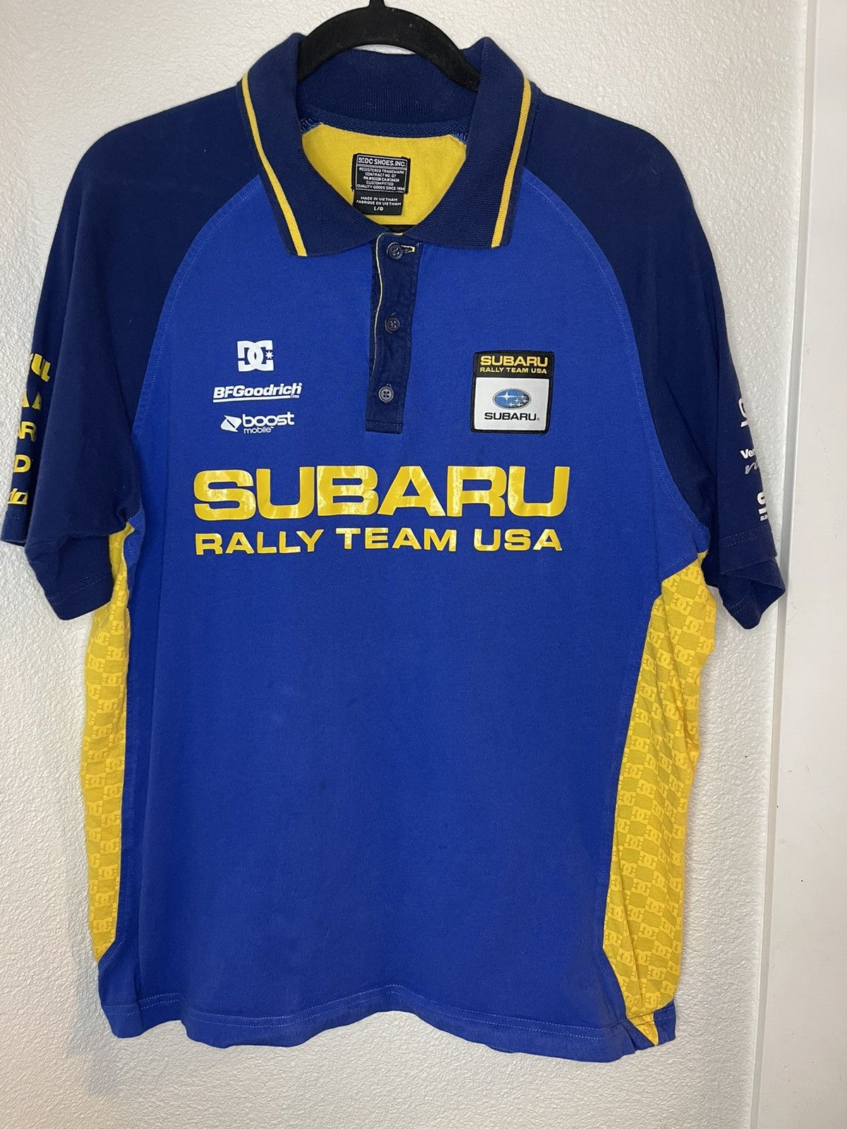 DC Subaru Rally Team USA Polo Sz Large DC Shoes | Grailed