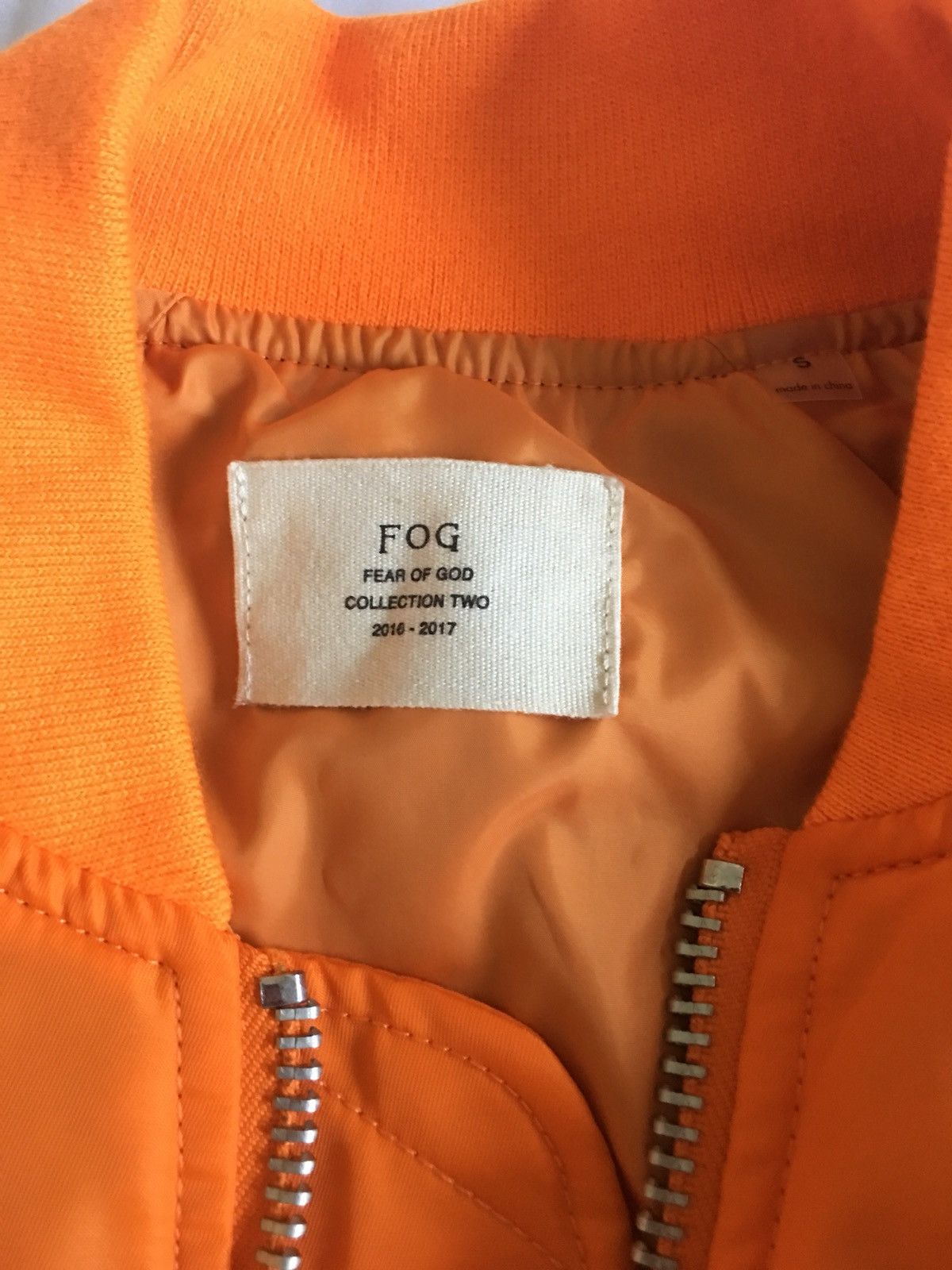 Fear of God Fear Of God Orange Bomber 2nd Collection | Grailed