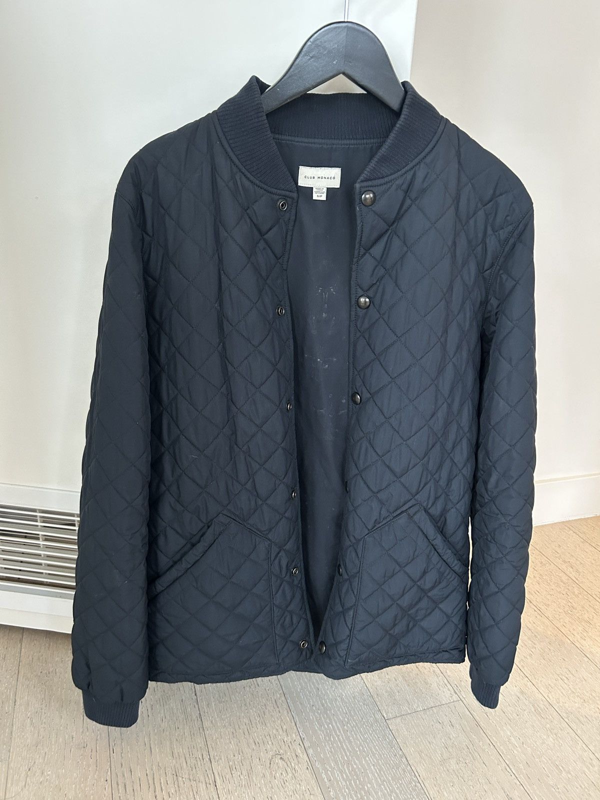 Club Monaco Quilted jacket club Monaco black | Grailed