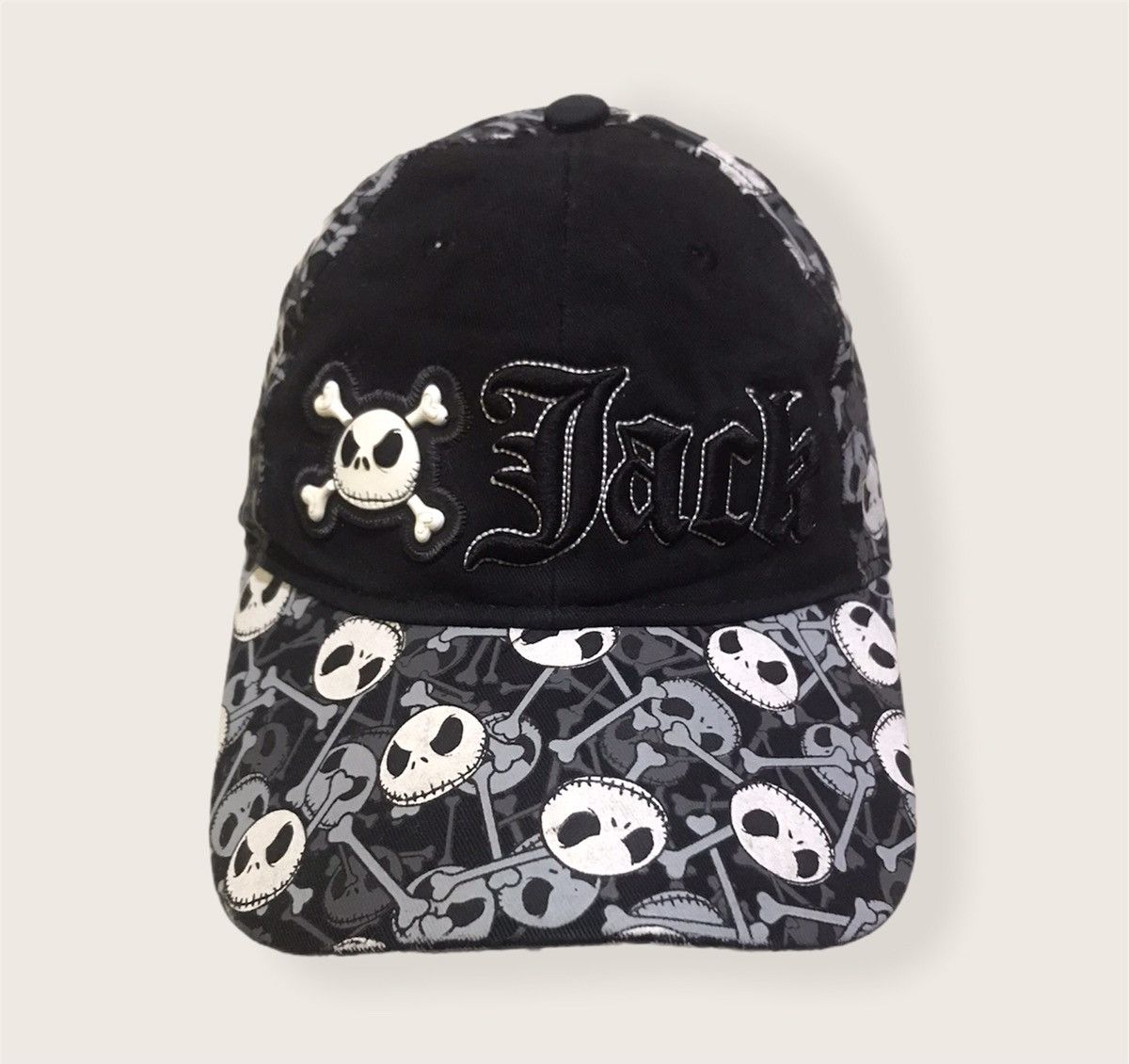 Vintage RARE JACK SKELLINGTON FULL PRINT YOUTH SIZE CAP HAT | Grailed