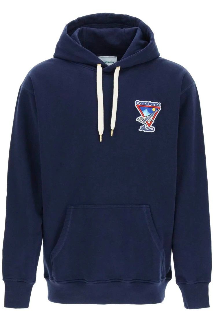 Casablanca Aite Logo Hoodie in Navy Blue | Grailed