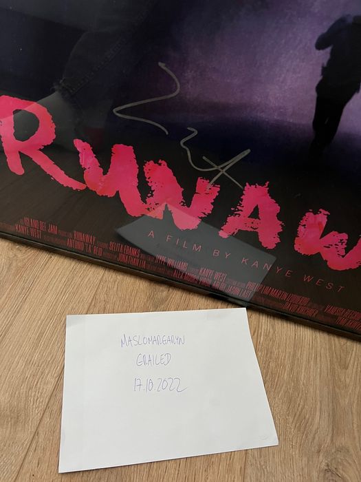 Kanye West Kanye West Runaway signed poster | Grailed