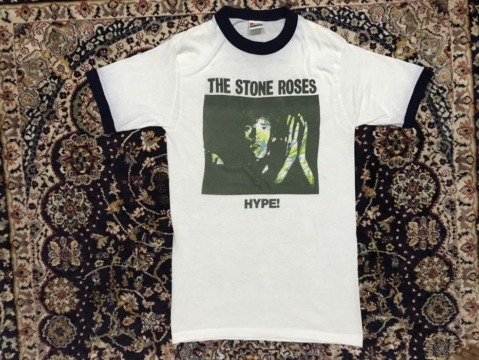 Vintage The Stone Roses HYPE bootleg LP design Ian Brown tee shirt ...