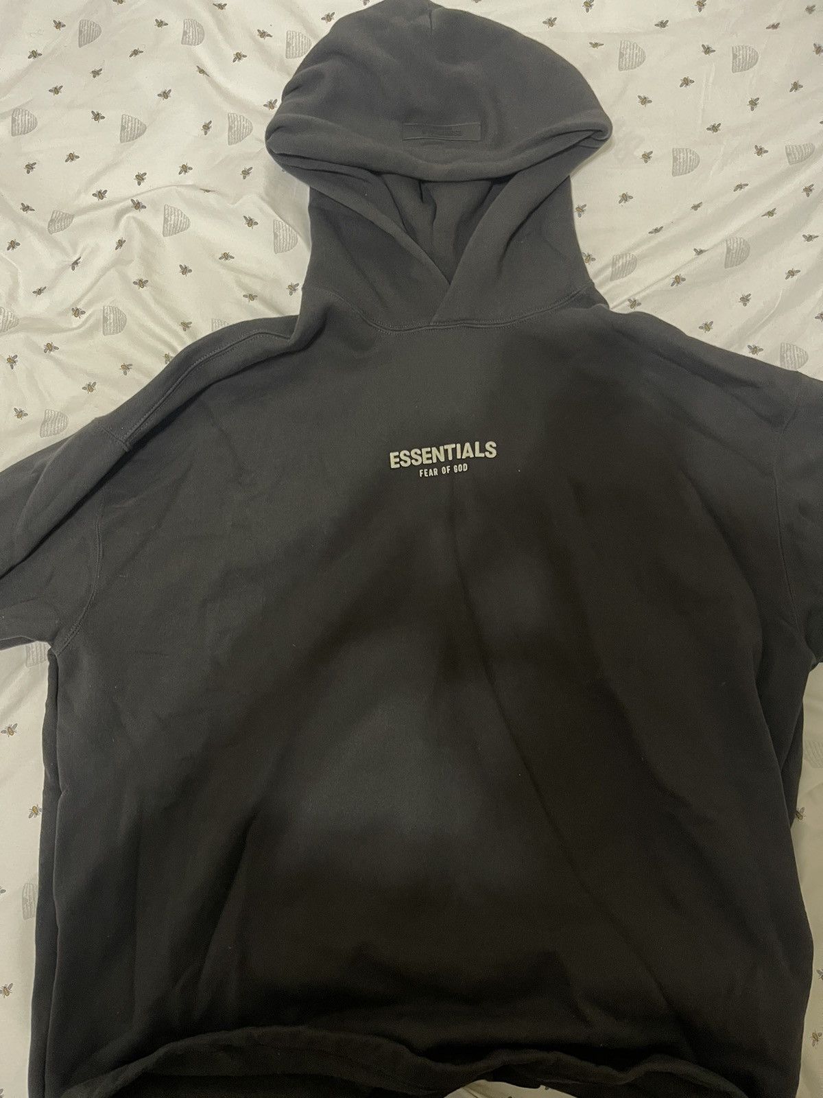 Essentials Black Fear of God Essentials relaxed hoodie | Grailed