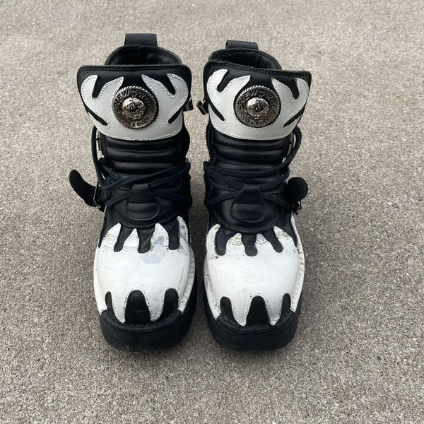 New Rock Silver Heel Kiss Boots | Grailed