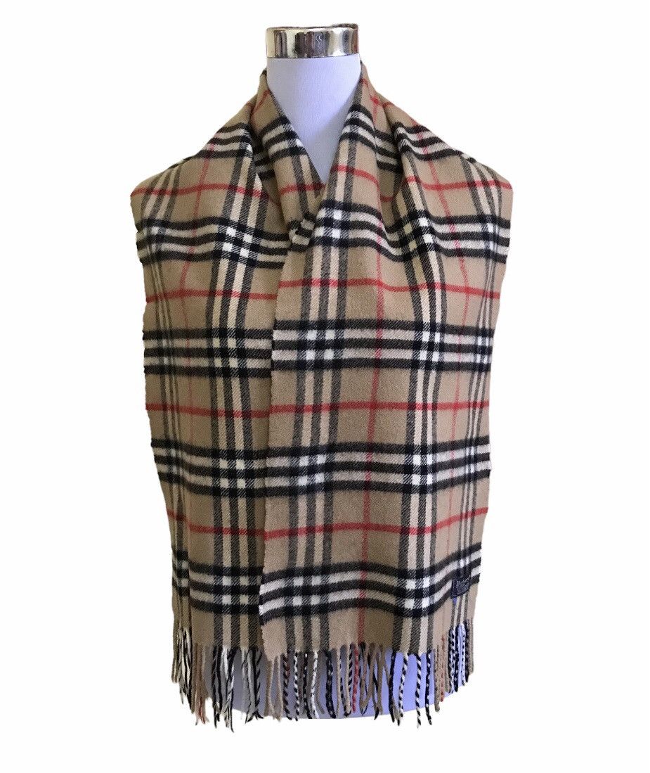 Burberry × Designer × Luxury Burberrys Plaid Design Cashmere Muffler ...