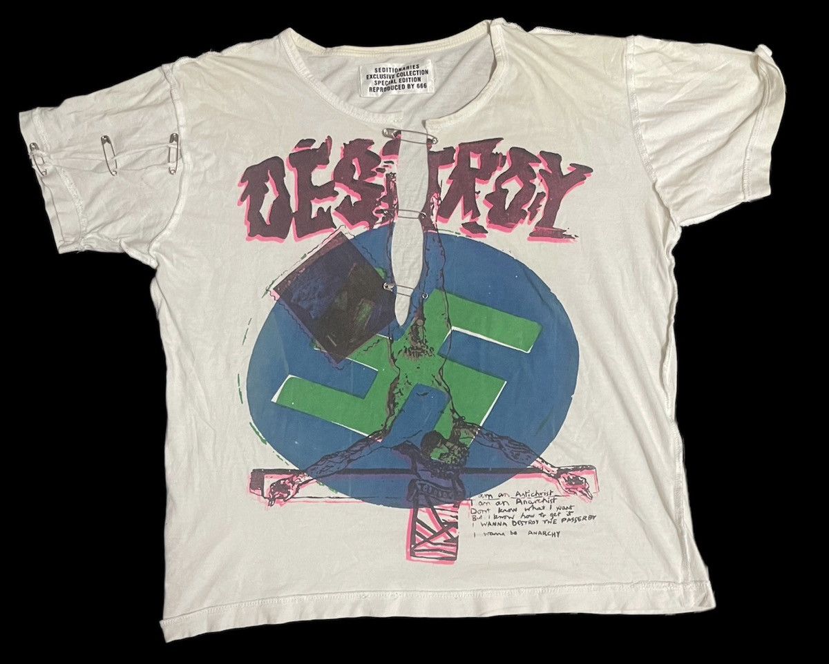 Vintage 🔥VERY RARE🔥VINTAGE SEDITIONARIES BAND PUNK DESTROY TEE SHIRT ...