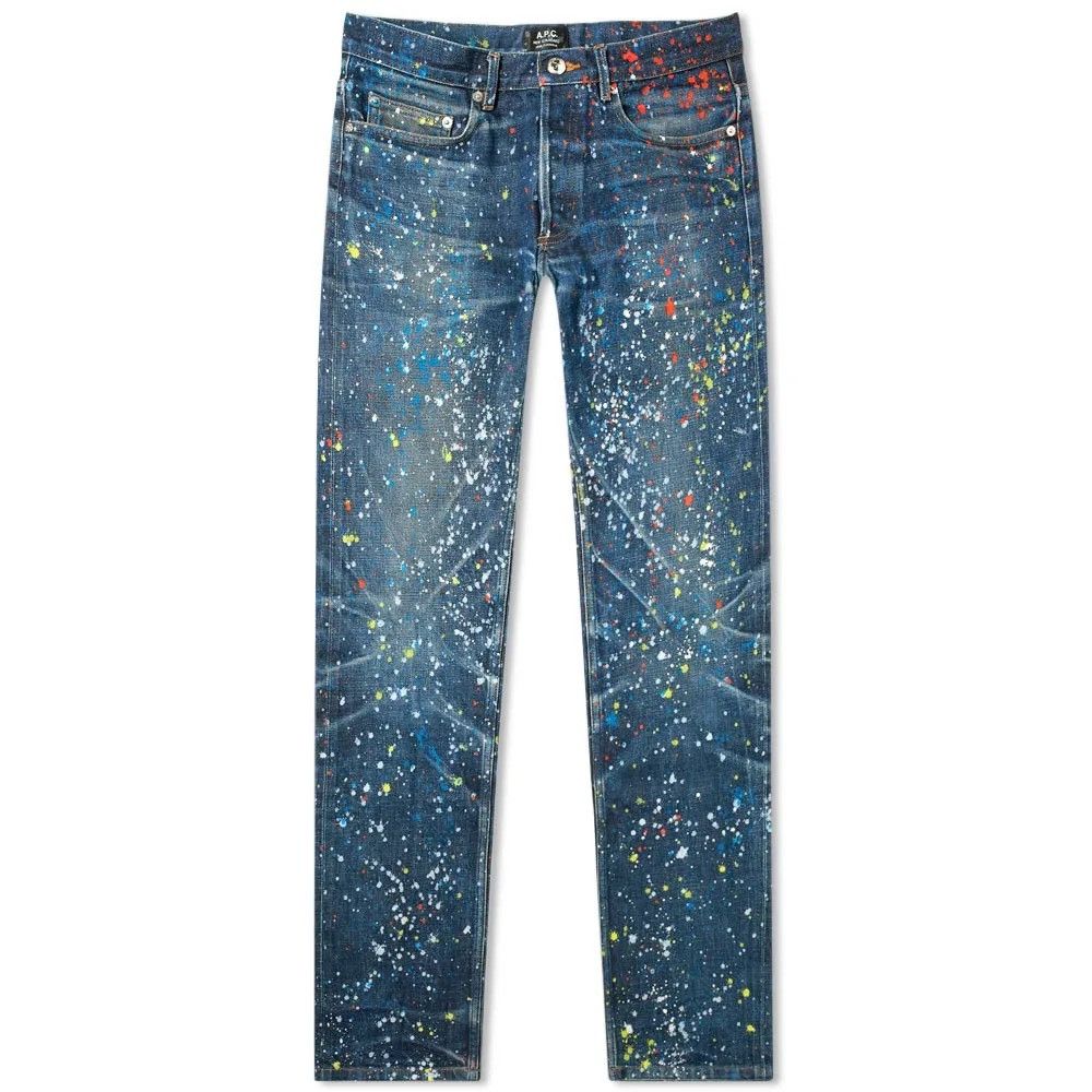 A.P.C. APC New Standard Paint Splatter Denim Program 1/1 SIGNED | Grailed