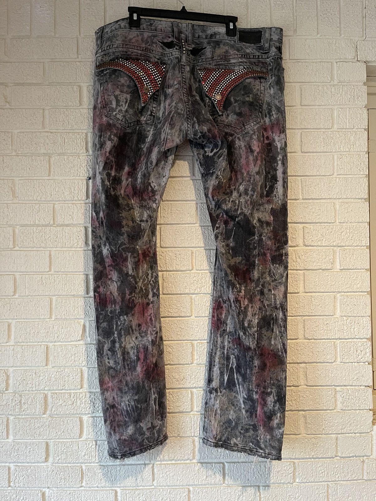 Haunted Mound × Robins Jeans Robins Jeans Acid Wash Red/black Sematary ...