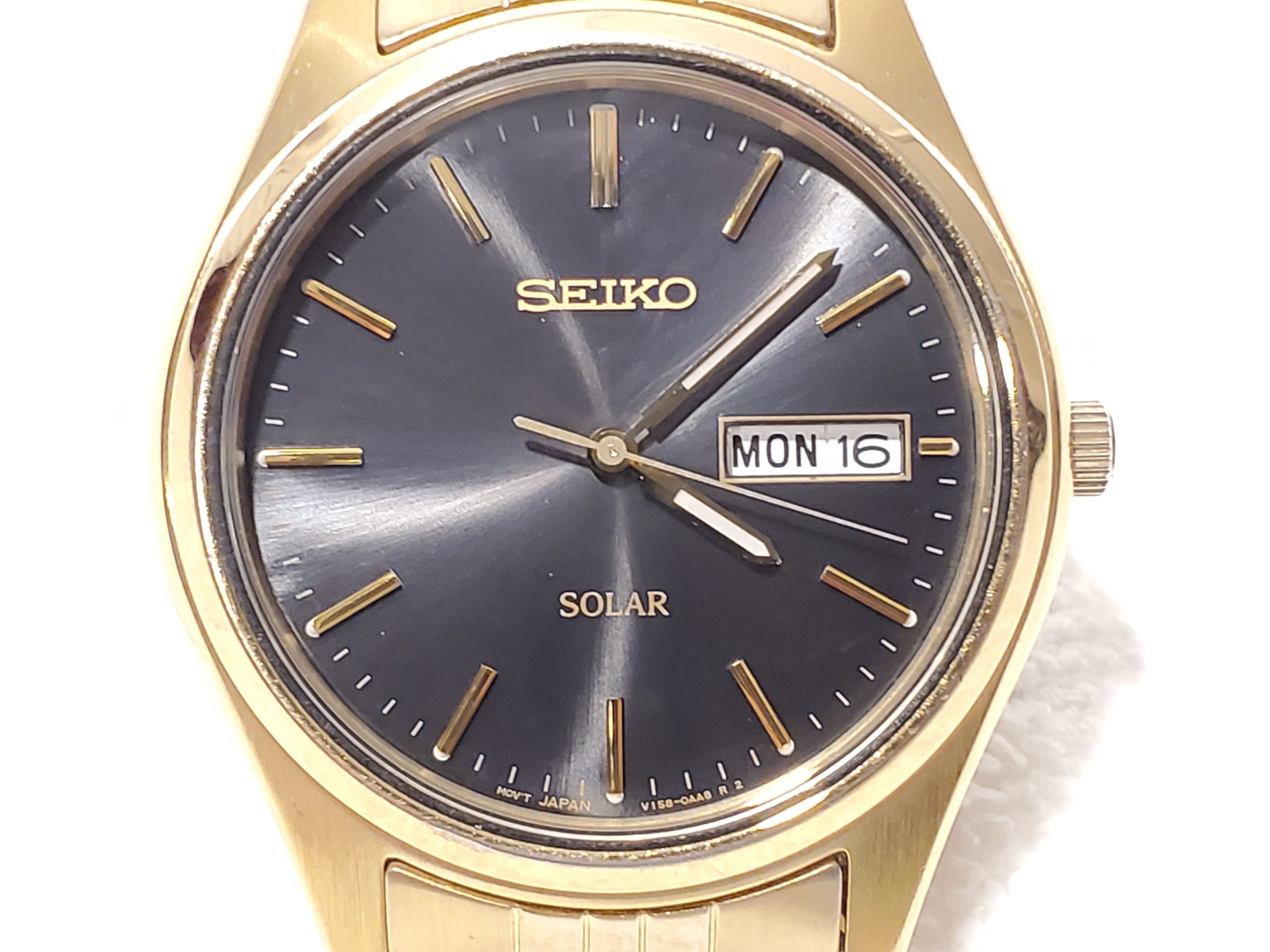Seiko Vintage Seiko Gold Tone Day Date Men's Solar Watch | Grailed