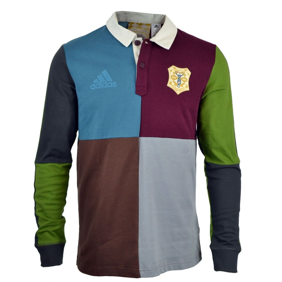 Adidas Harlequins 150th Anniversary L S Collared Rugby Shirt Jersey