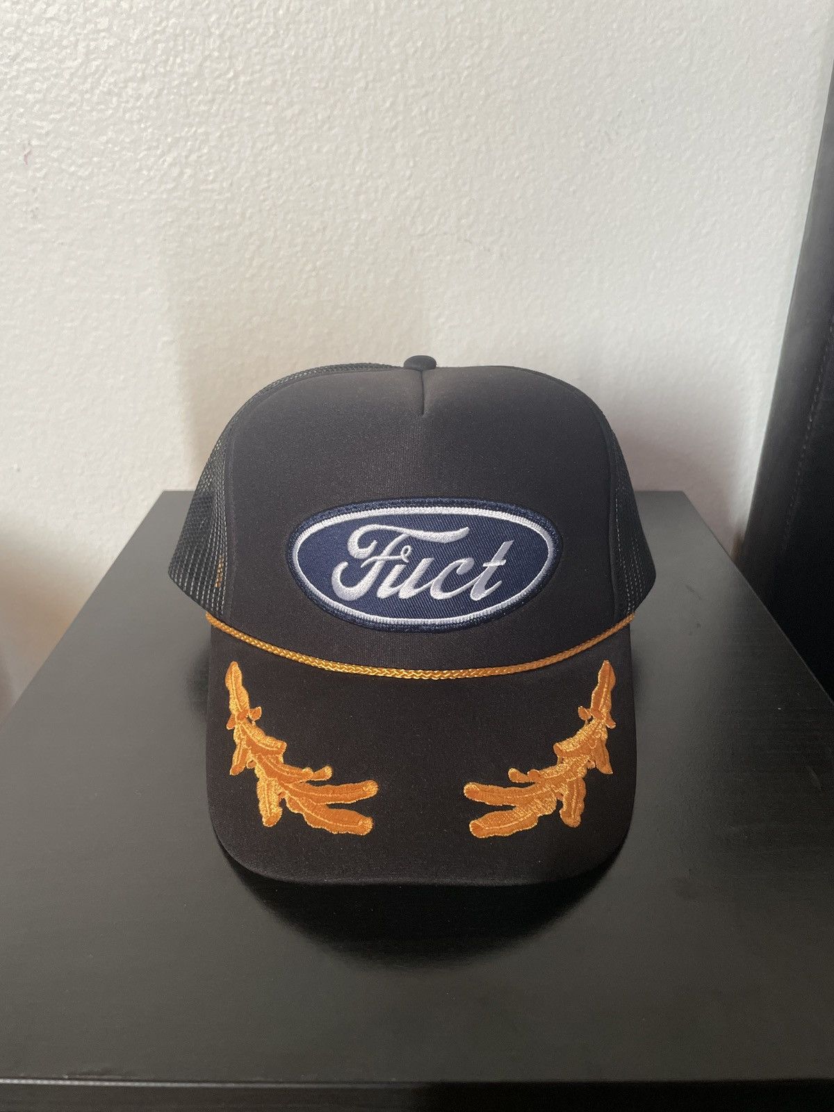 FUCT Fuct Oval Parody Leaves Trucker Hat | Grailed