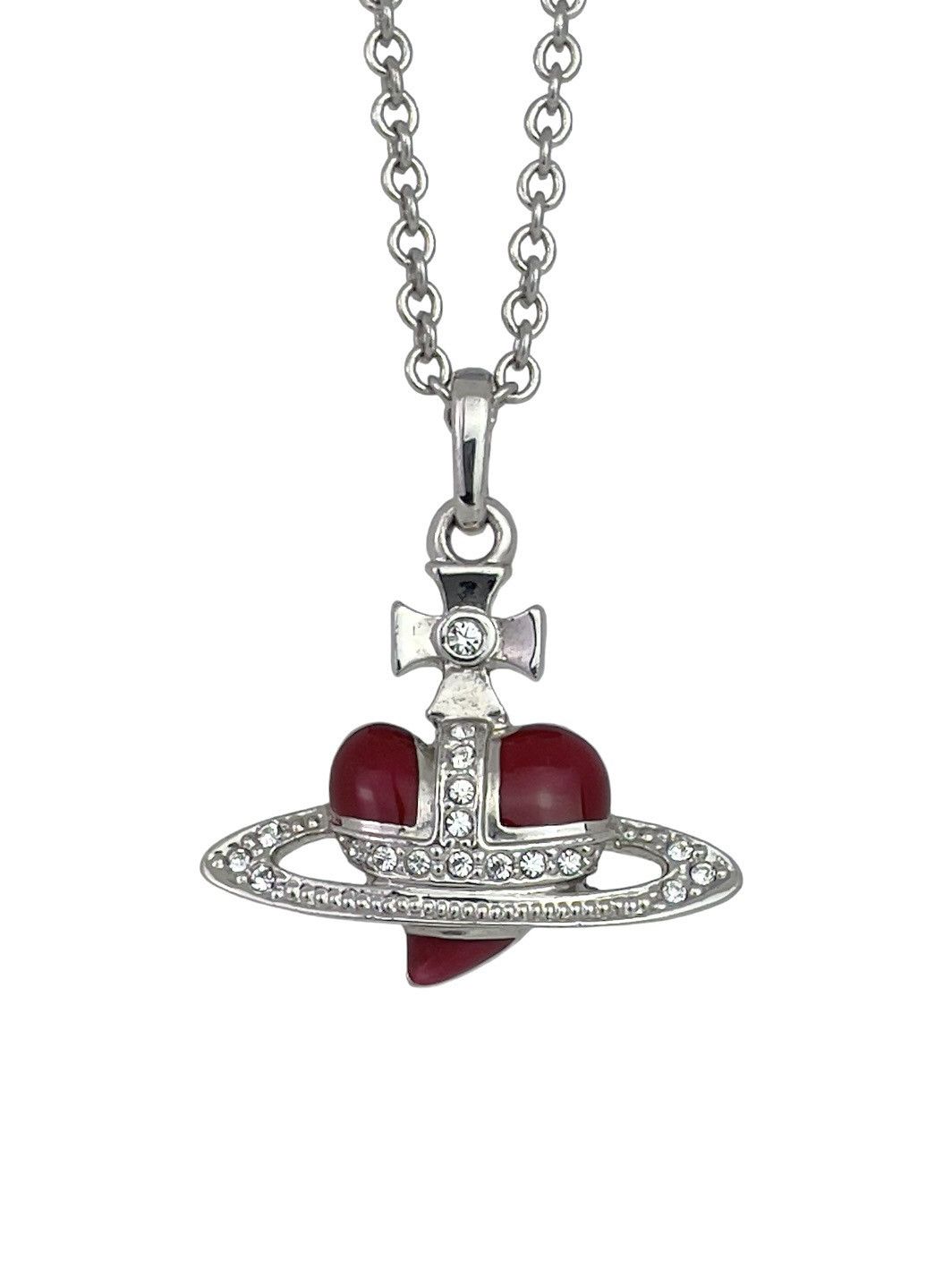 Vivienne Westwood Red Crystal Heart Orb Necklace | Grailed