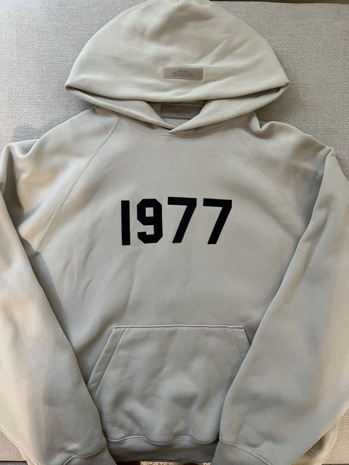 Fear of God Fear of God Essentials 1977 Hoodie (Wheat) Medium | Grailed