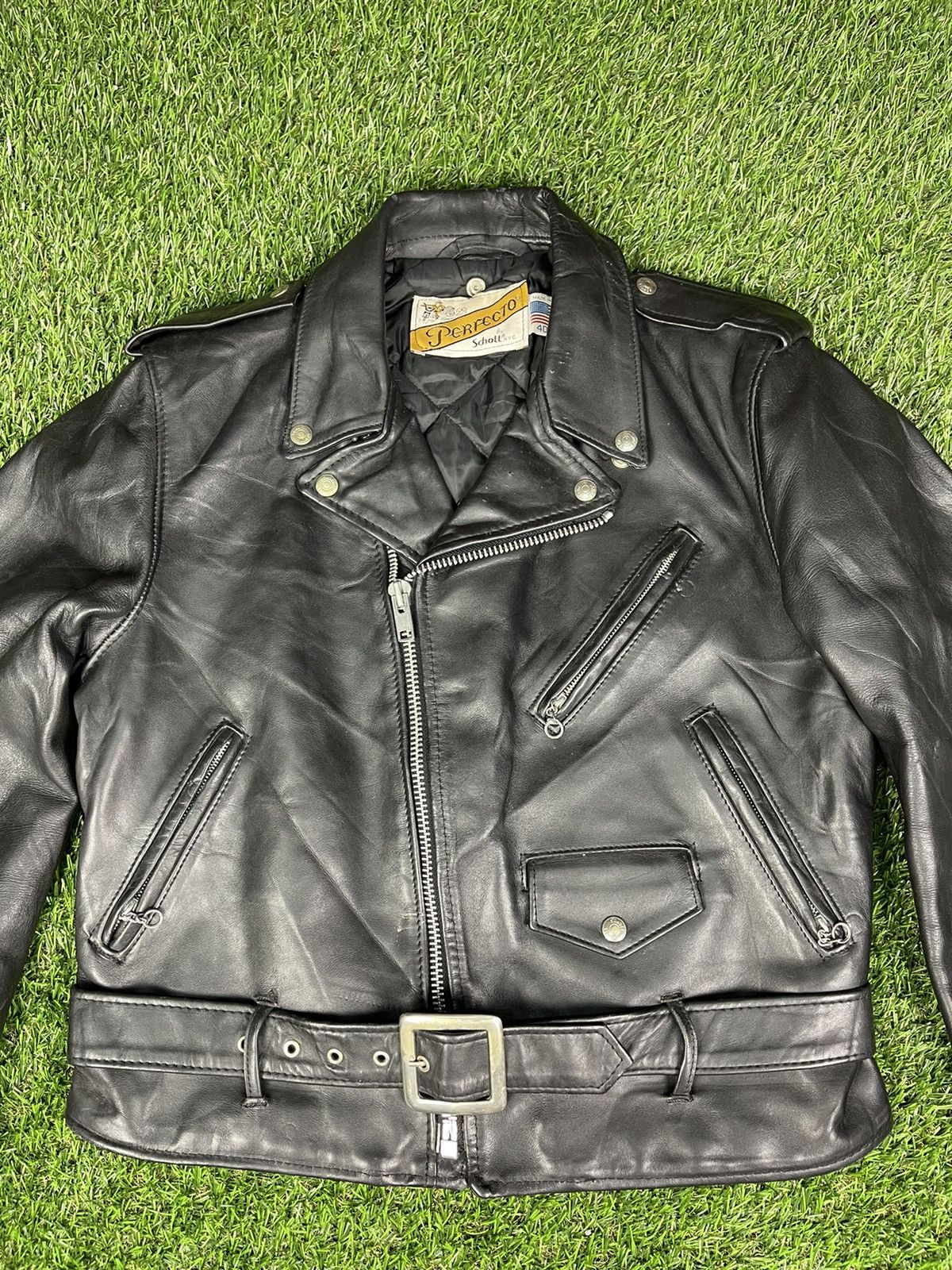Schott × Vintage Vintage Schott Perfecto Motorcycle Jacket Style 118 ...