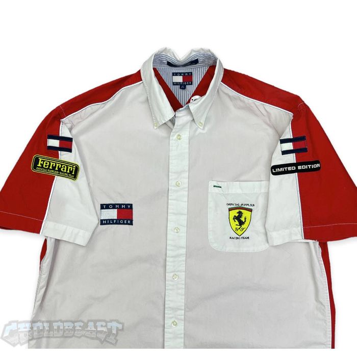 Vintage VTG 90s Tommy Hilfiger Ferrari Button Up M 2001 Y2K RARE Men ...