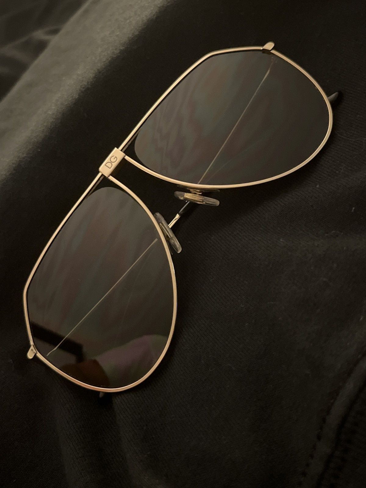 Dolce & Gabbana D&G Gold Aviator Sunglasses | Grailed