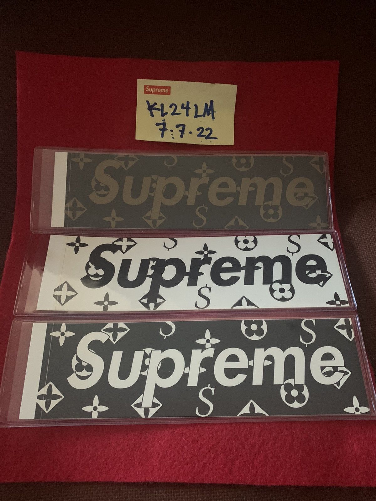 Supreme Supreme LV Louis Vuitton Box Logo Sticker Set Lot RARE 2000 ...