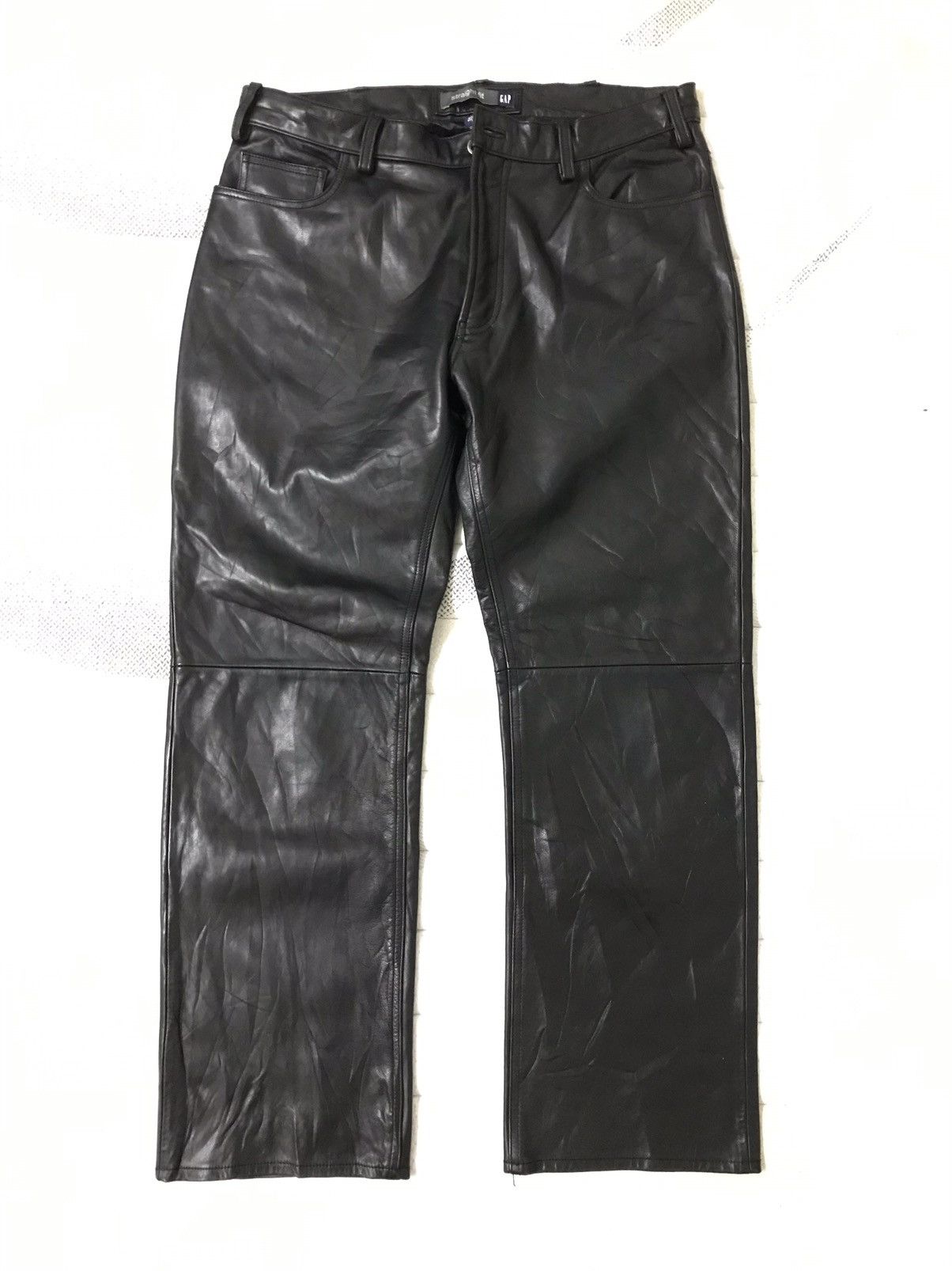Gap × Genuine Leather Gap Straight Fit Leather Pants W36 L30 | Grailed