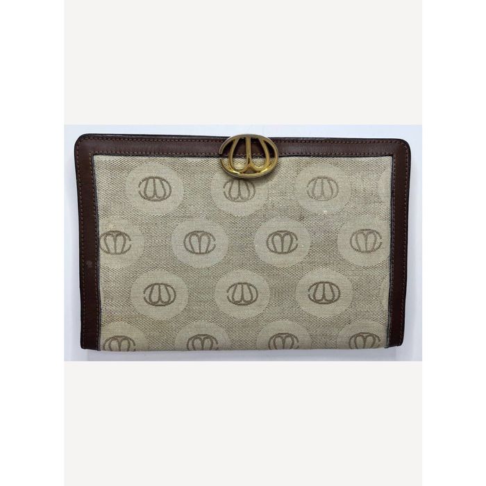 Other Vintage Mark Cross Leather and Canvas Clutch Wallet/bag | Grailed