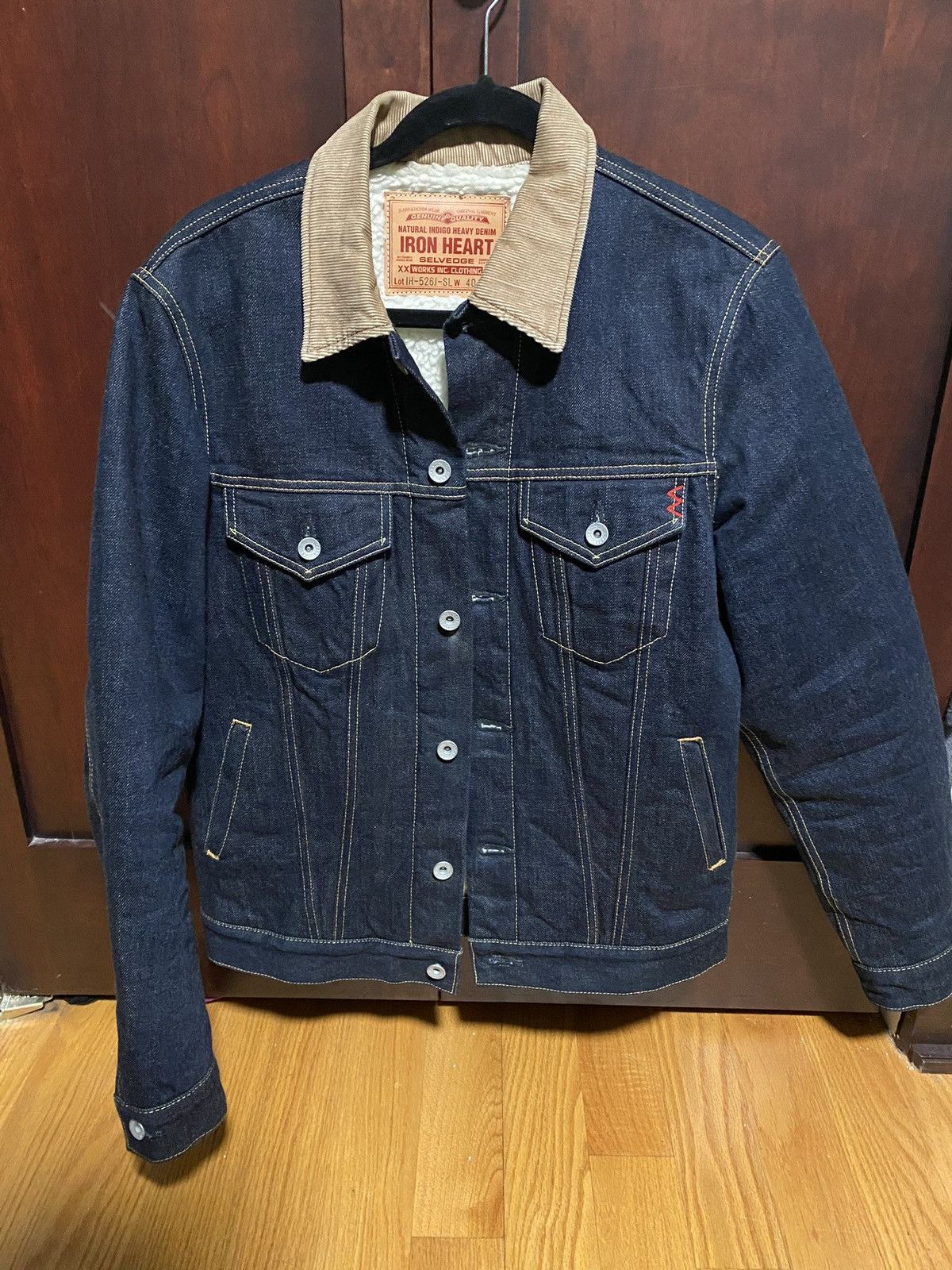 Iron Heart 17oz Natural Selvedge Denim Fleece Lined Modified Type III ...