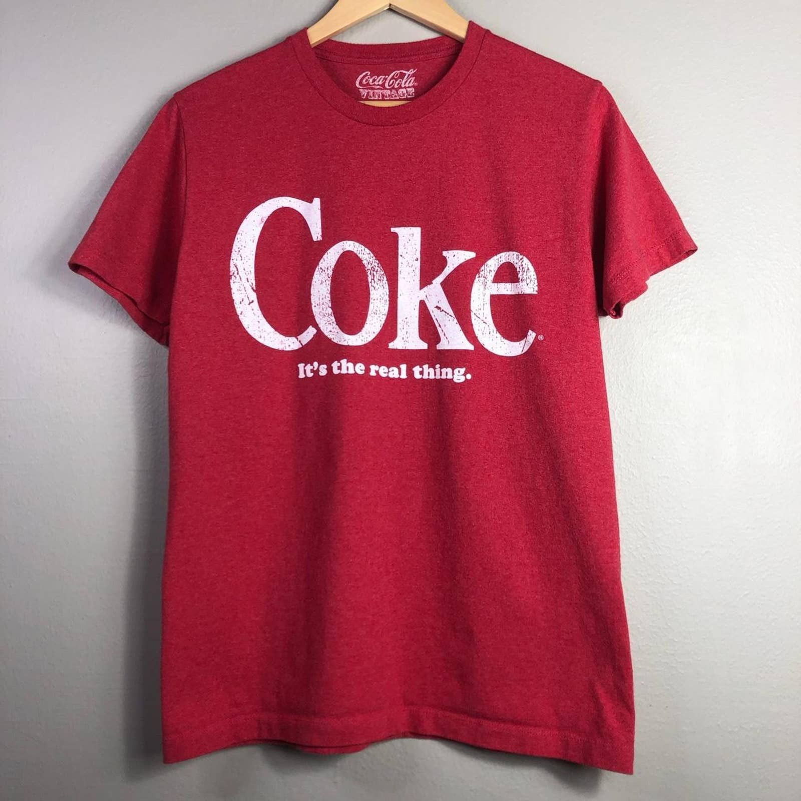 Coca Cola Classic COKE coca cola T Shirt Vintage Style Medium Red | Grailed