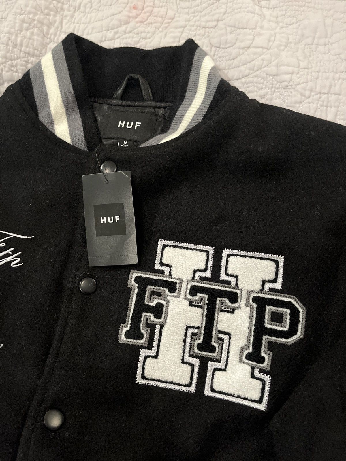 Huf HUF X FTP VARSITY JACKET | Grailed