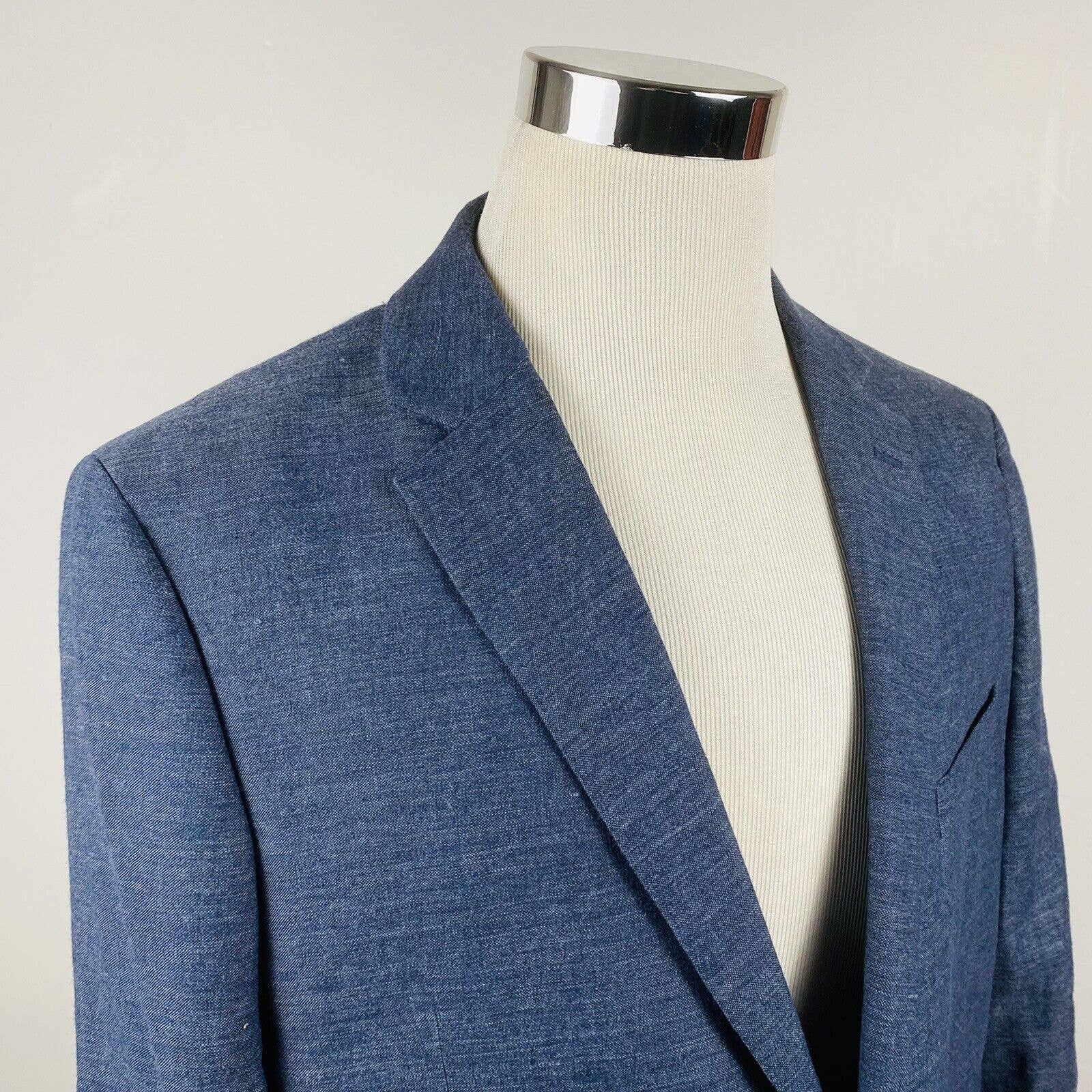 Structure NWT Structure XL Modern Fit Sport Coat Blue Linen Blend | Grailed