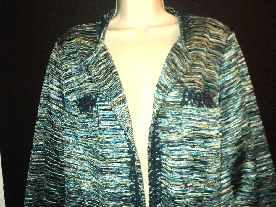 Chicos Chico's Blazer Variegated Fabric Open Front | Grailed