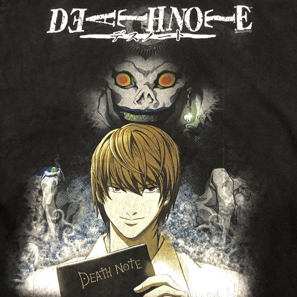 Streetwear Y2K Death Note T-Shirt Light Yagami Ryuk M Shonen Jump Viz ...