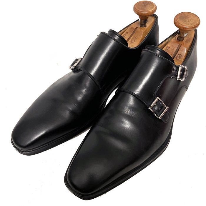 Magnanni $475 MAGNANNI Men's Black Leather Double Monks | Grailed