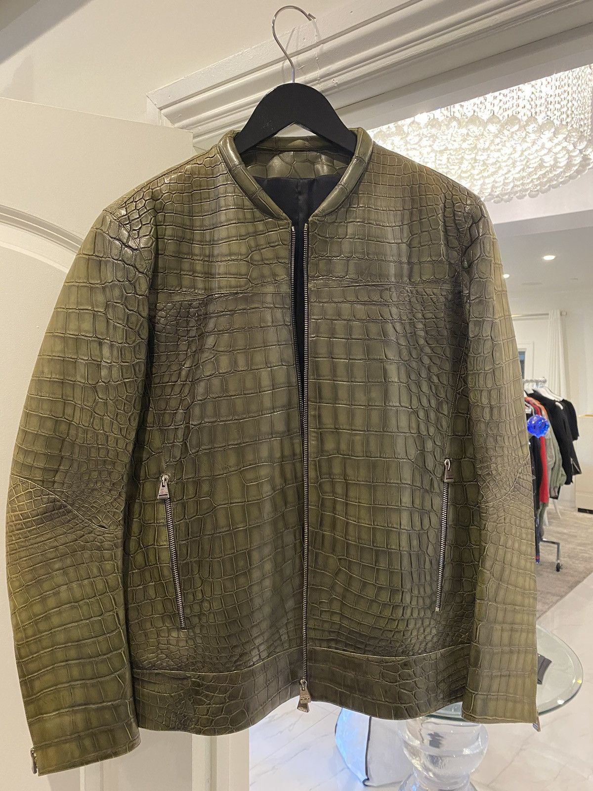 Designer Garbis Devar 100% Crocodile Leather Jacket | Grailed
