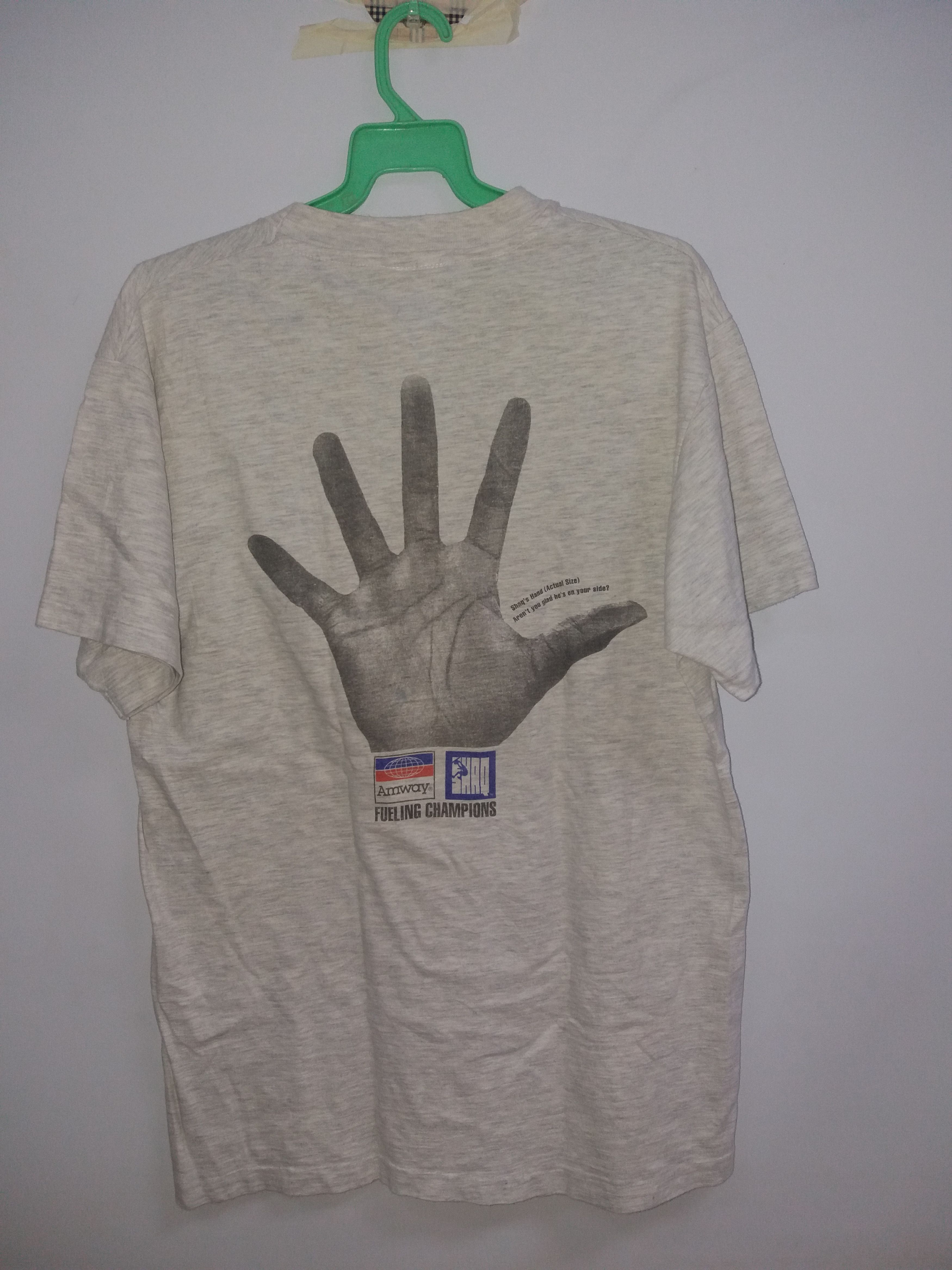 NBA × Vintage VINTAGE SHAQ NBA T SHIRT SHAQ HAND ACTUAL SIZE | Grailed