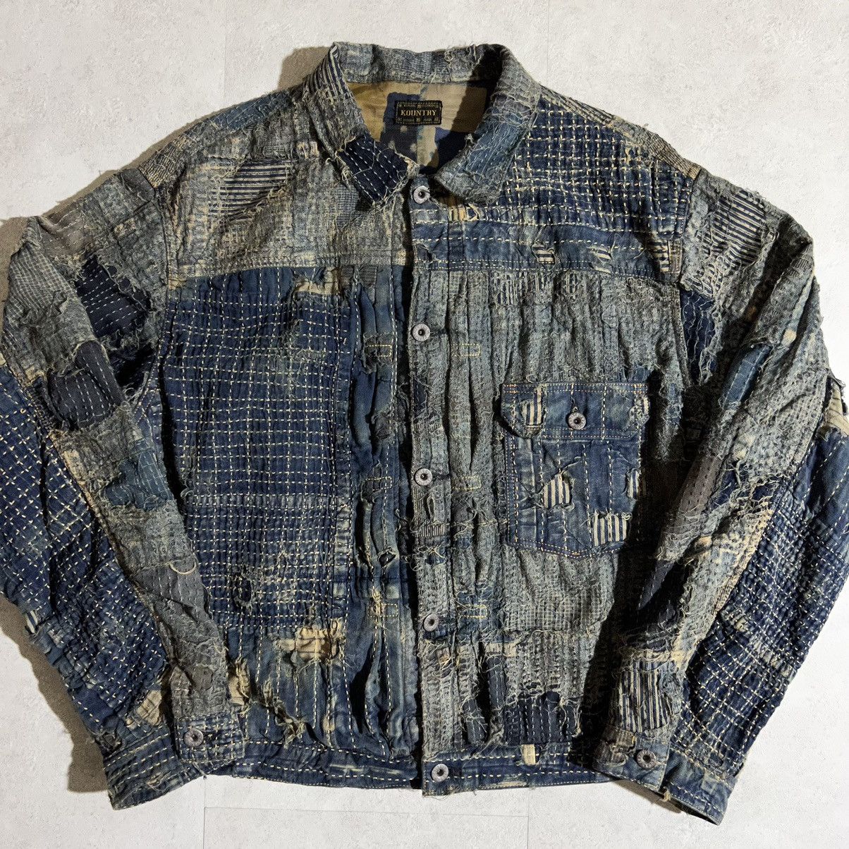 Kapital × Kapital Kountry Kapital Kountry BORO SPRING 1ST Denim Jacket | Grailed