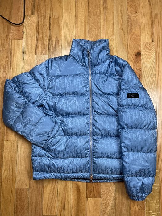 Dior Dior Oblique Down Jacket Puffer Coat Bubble ice blue | Grailed