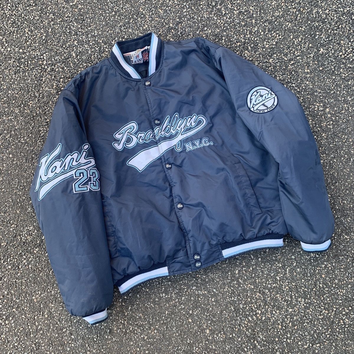 Karl Kani Vintage Karl Kani Brooklyn Embroidered Bomber Jacket | Grailed