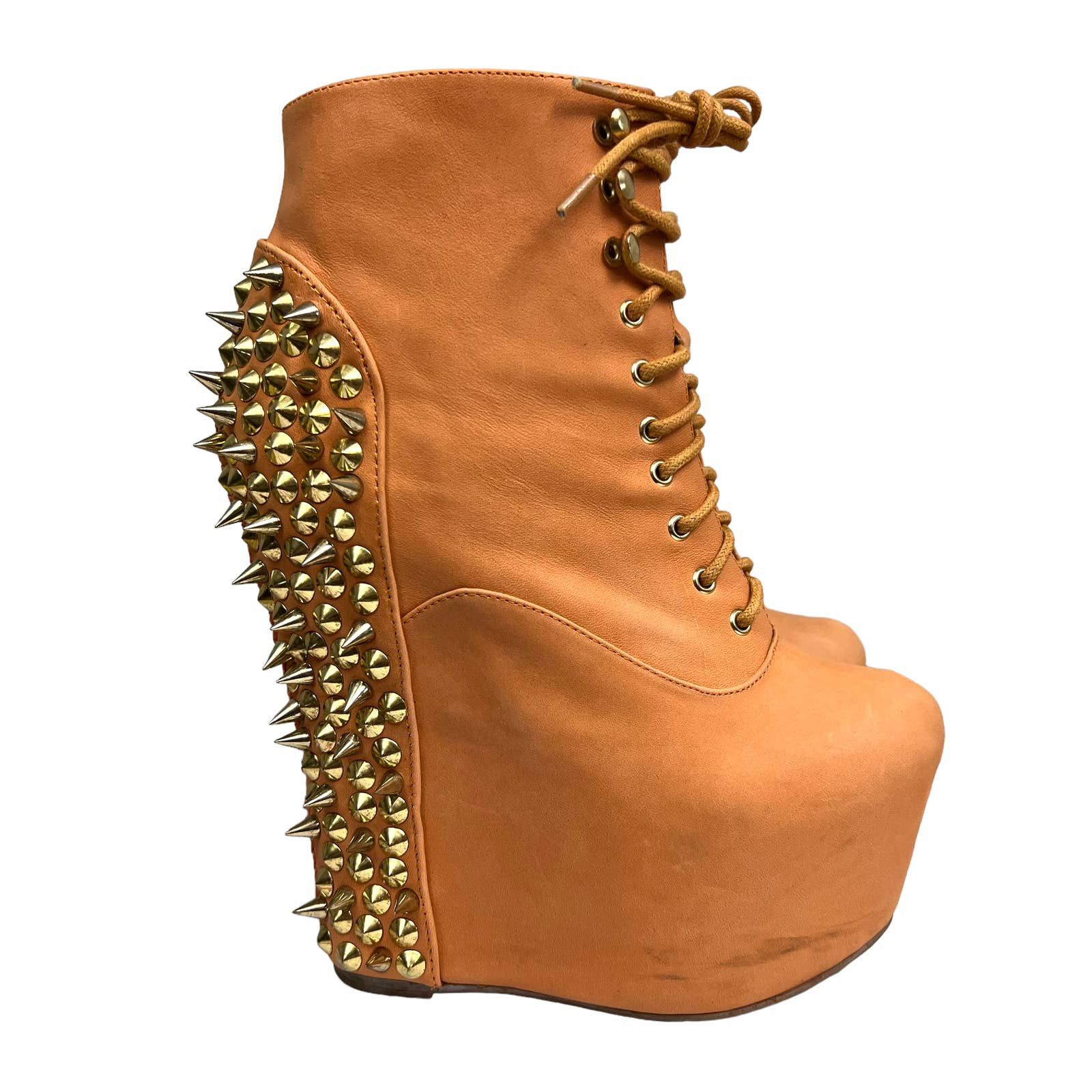 Jeffrey Campbell Jeffrey Campbell Damsel Spike Platform Wedge Boots Zip ...