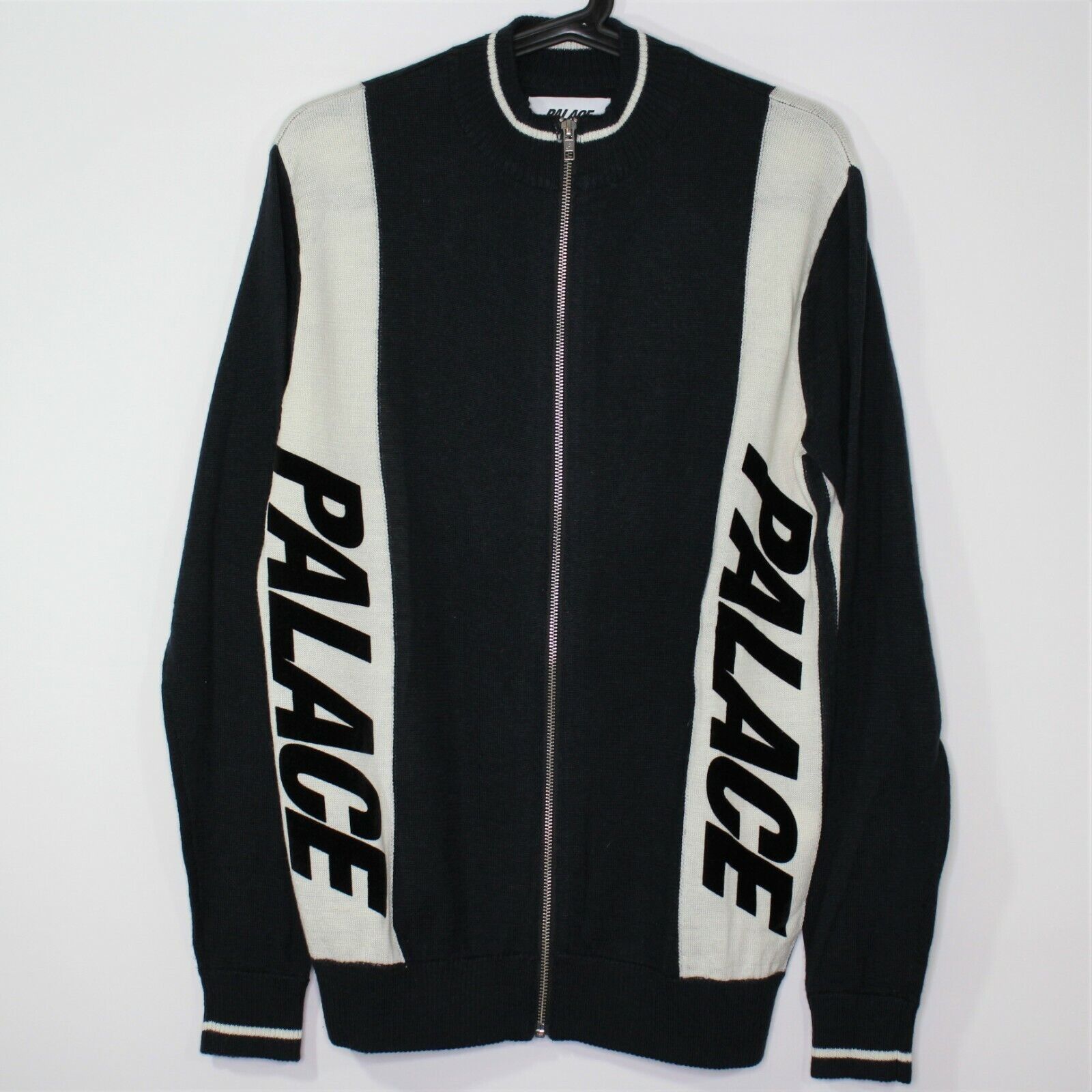 Palace Palace Mens Small Font Knit Zip Wool Blend Spell Out Jacket ...
