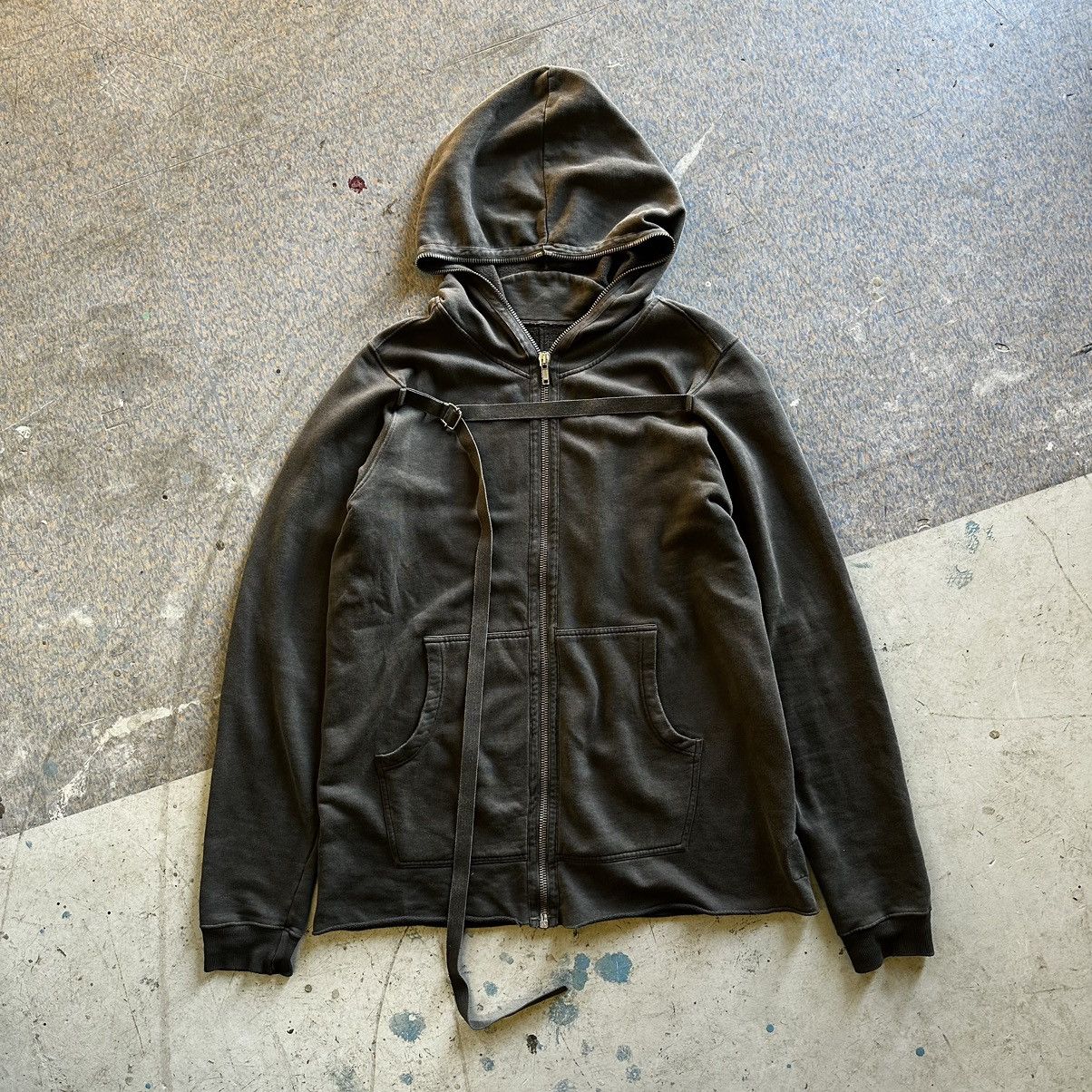 Rick Owens Rick Owens DRKSHDW S/S’08 Bondage Gimp Zip-up Hoodie | Grailed
